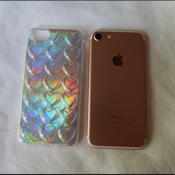 Cutesytings | Accessories | Iphone 7 Unicorn Hologram 3d Heart Case ...